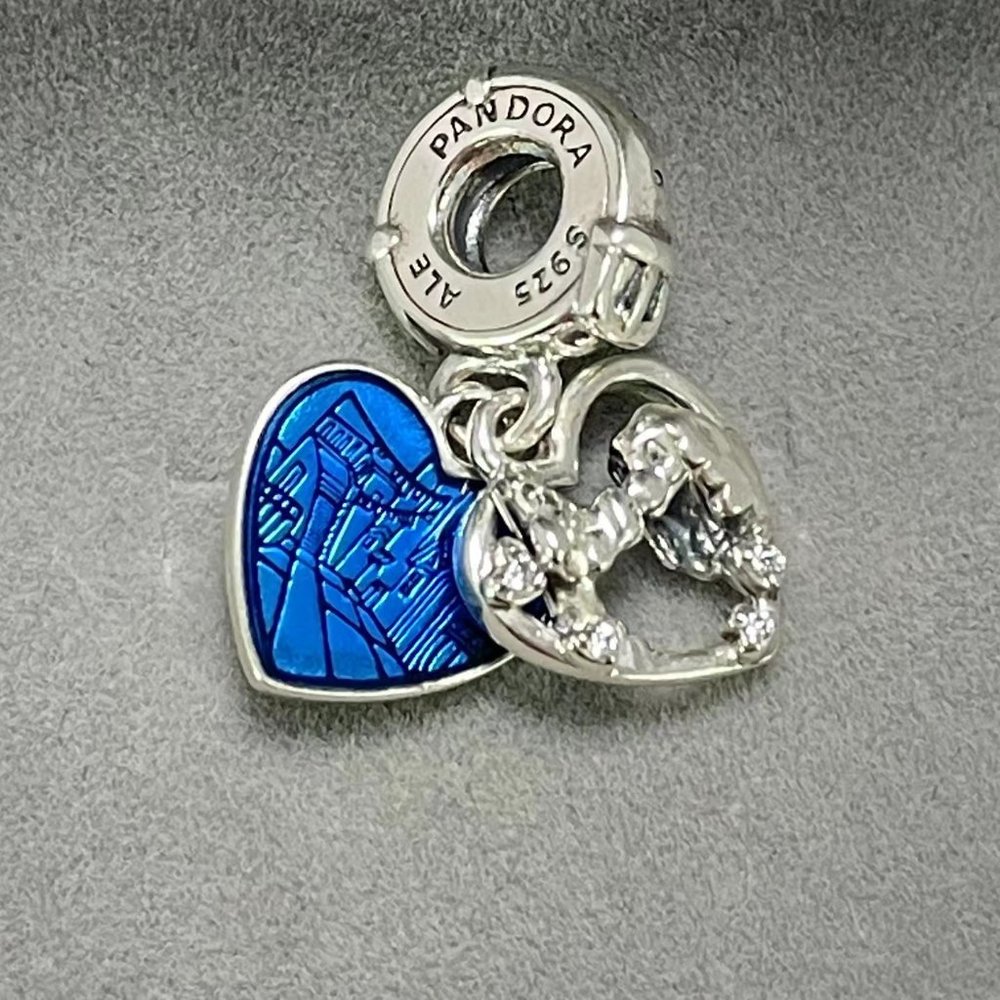 Pandora Disney Lady And The Tramp Heart Dangle Charm - Gem